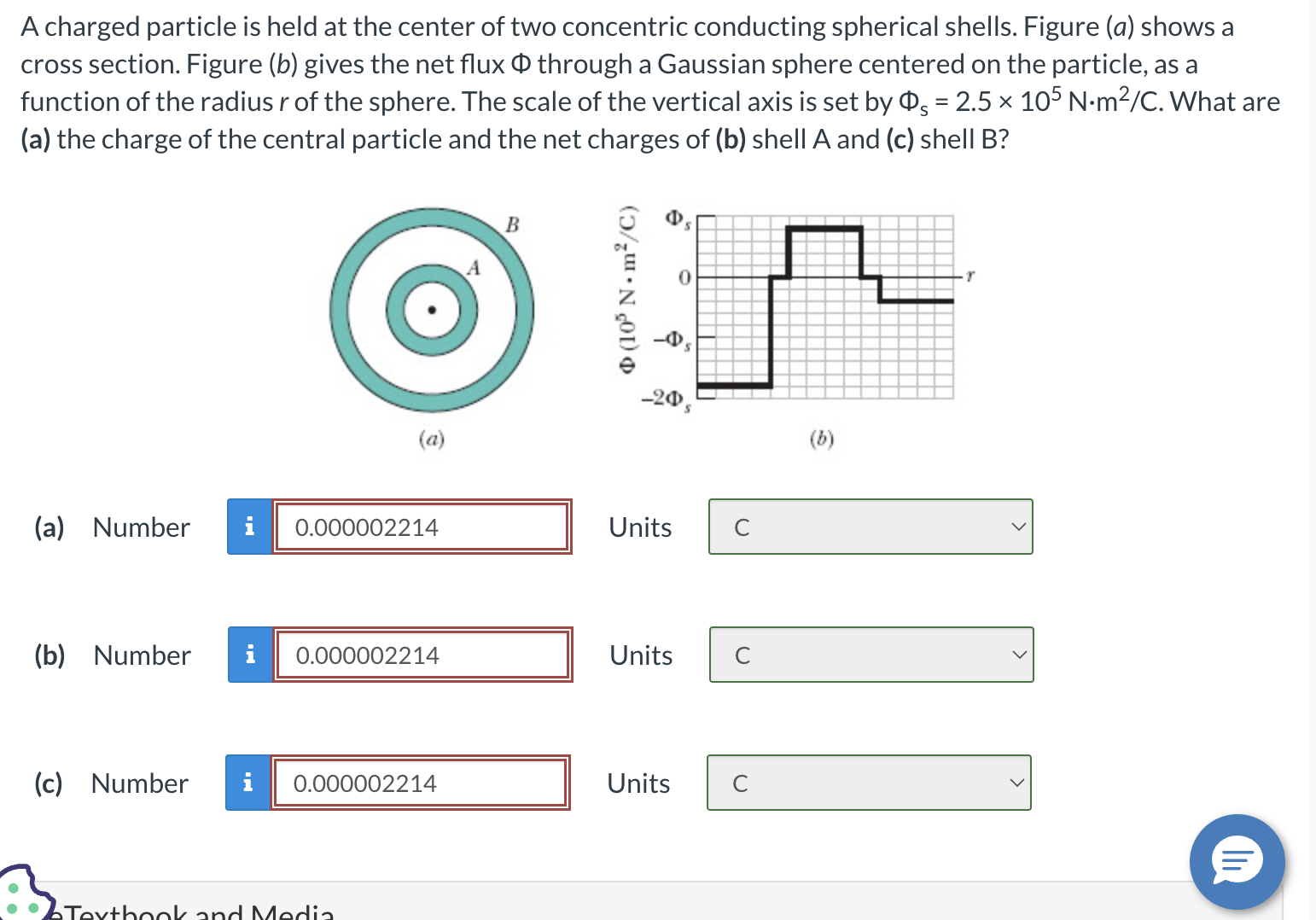 Solved A charged particle is held at the center of two | Chegg.com