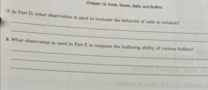 Solved Chapter 12 Acids, Bases. Salts, and Buffers 12 | Chegg.com