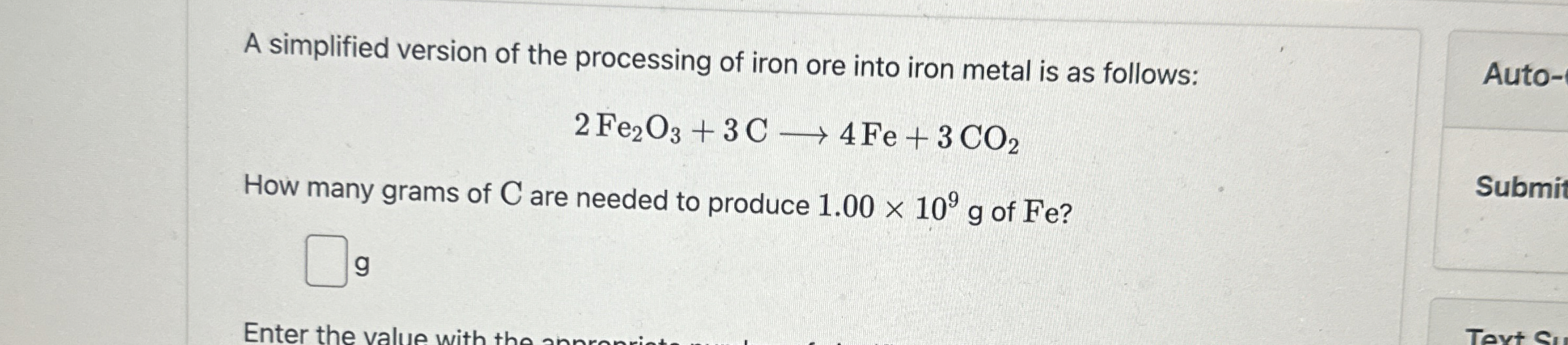 Solved A simplified version of the processing of iron ore | Chegg.com