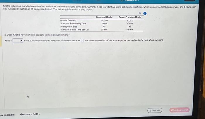 Solved 2. Does Knot's have sufficient capacily to meet | Chegg.com