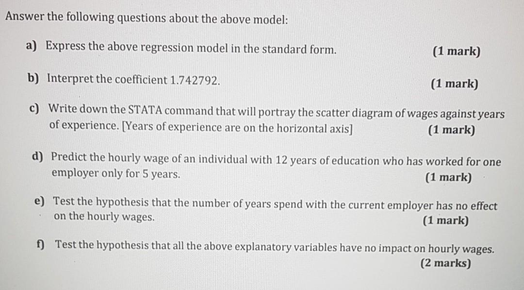 Solved Consider the following STATA output: Source SS df MS | Chegg.com