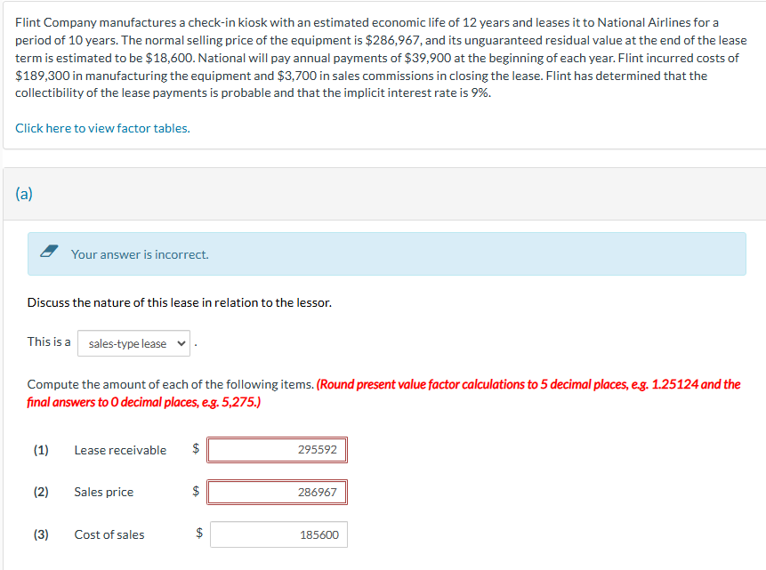 Solved Flint Company manufactures a check-in kiosk with an | Chegg.com