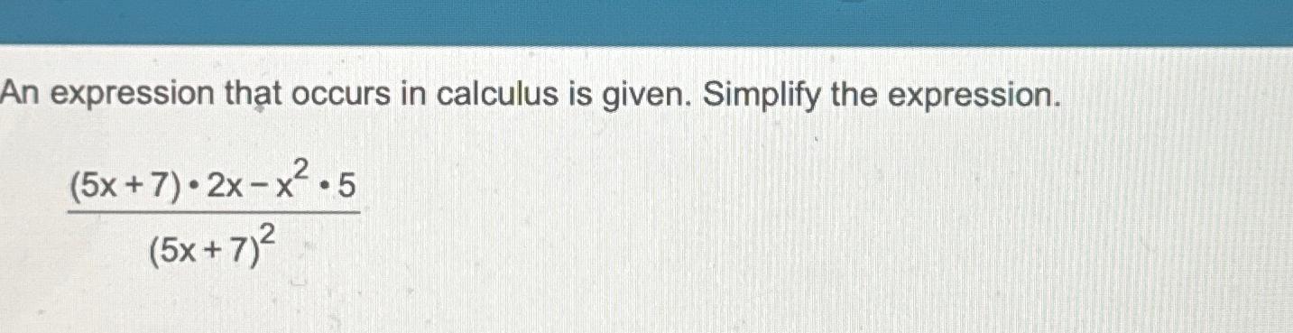 Solved An expression that occurs in calculus is given. | Chegg.com