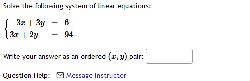 Solved Solve the following system of linear | Chegg.com