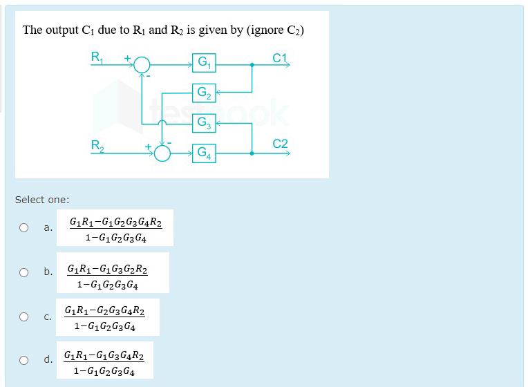 Solved The output C1 ﻿due to R1 ﻿and R2 ﻿is given by (ignore | Chegg.com