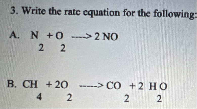 Solved Write the rate equation for the | Chegg.com