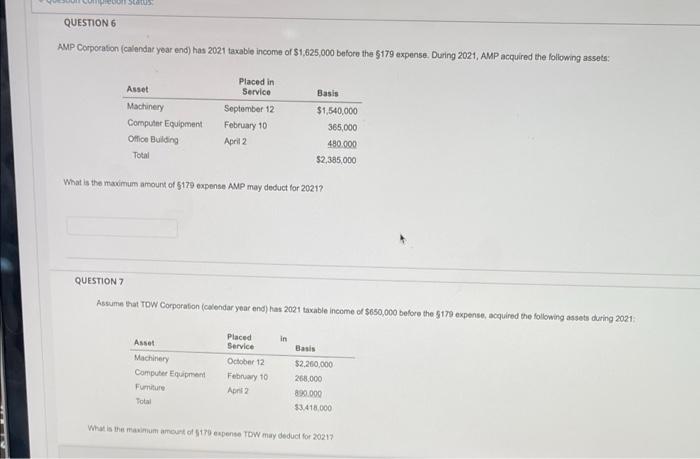 Solved SOS QUESTION 6 AMP Corporation (calendar year end) | Chegg.com