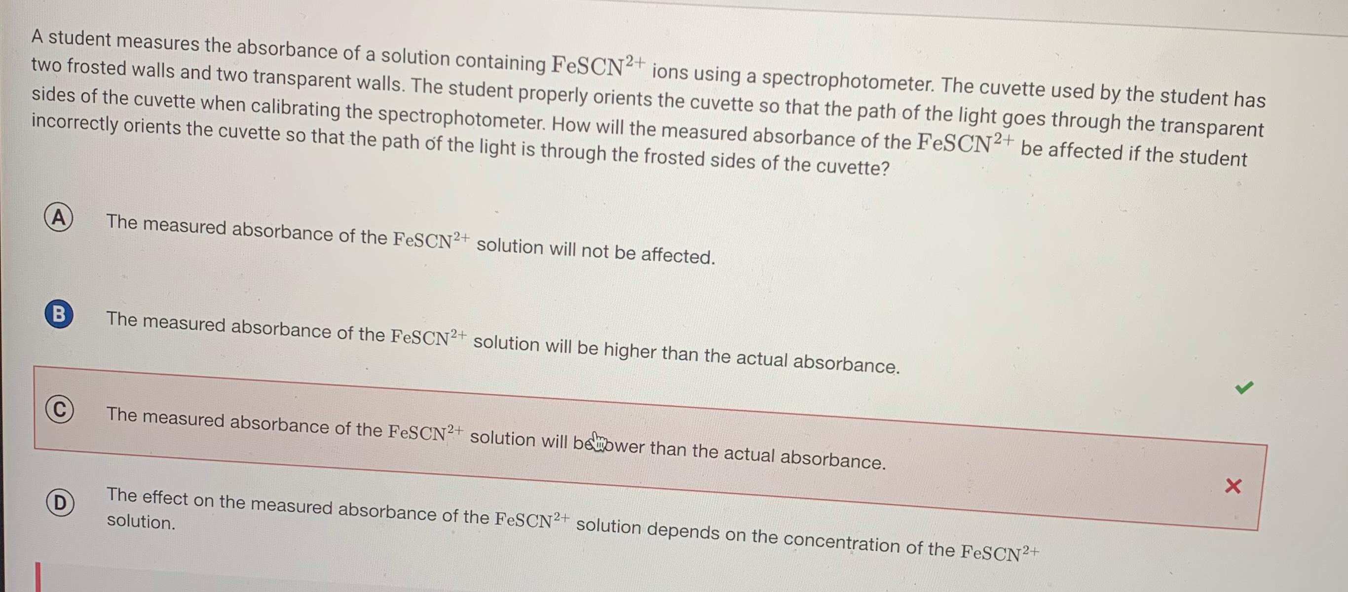 Solved Please explain why the answer is B and not C. ﻿A | Chegg.com