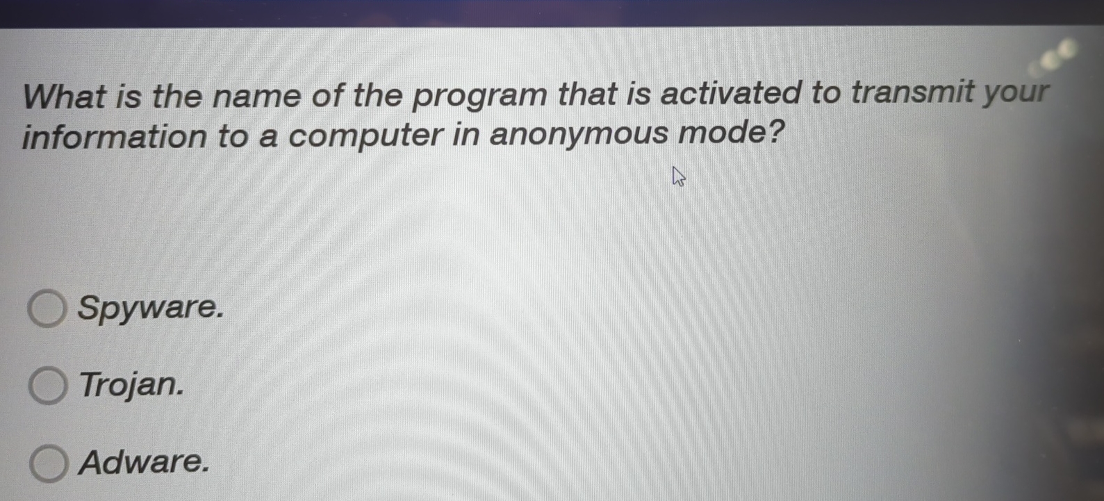 Solved What is the name of the program that is activated to | Chegg.com