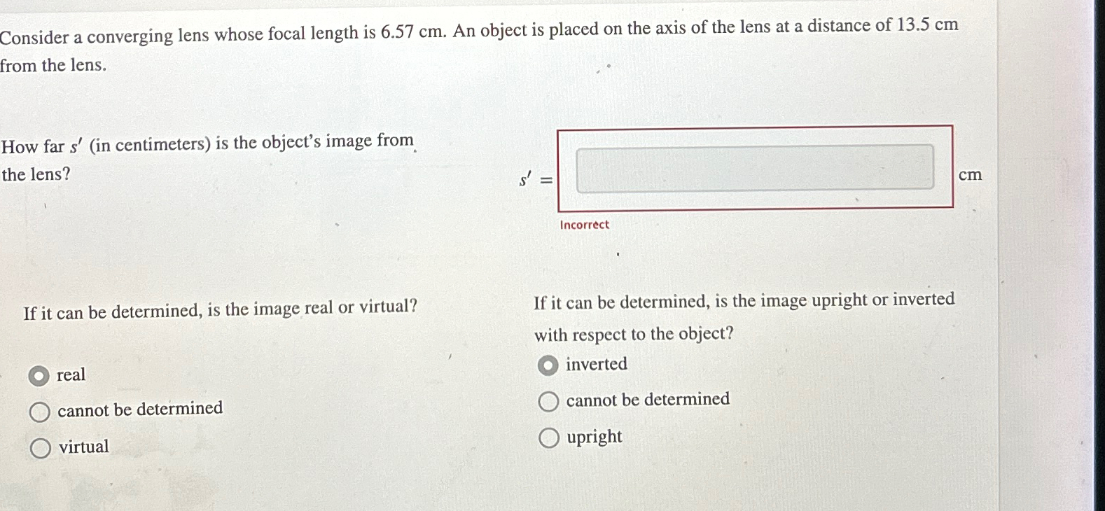 Solved Consider a converging lens whose focal length is | Chegg.com