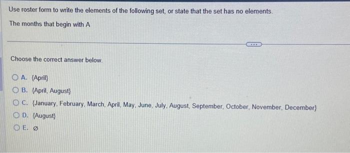Solved Use roster form to write the elements of the | Chegg.com