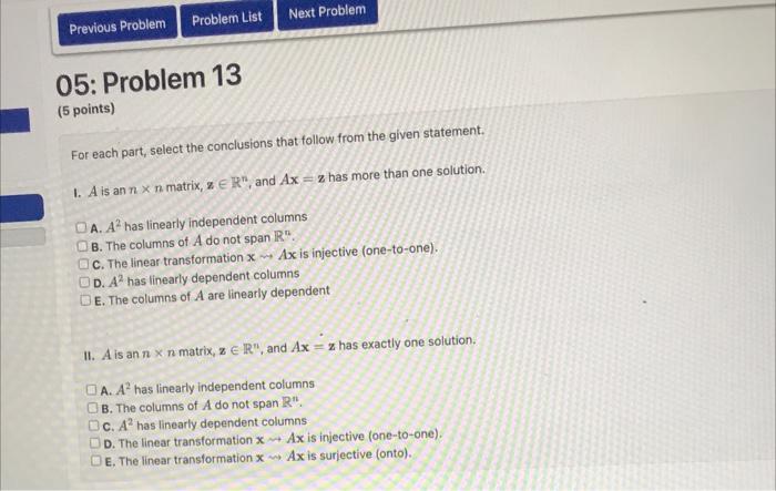 Solved For each part, select the conclusions that follow | Chegg.com