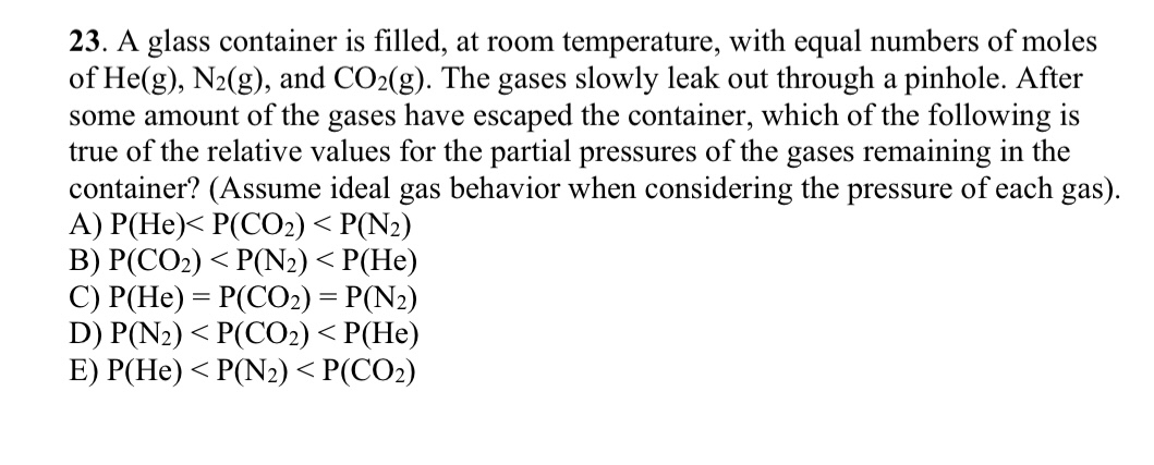 Solved A glass container is filled, at room temperature, | Chegg.com