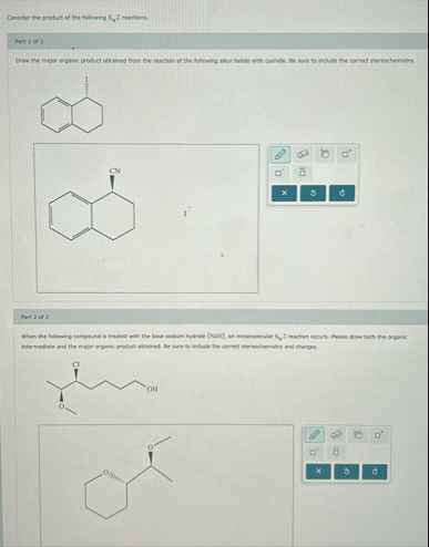 Solved Consider the following product of the followinf Sn2 | Chegg.com