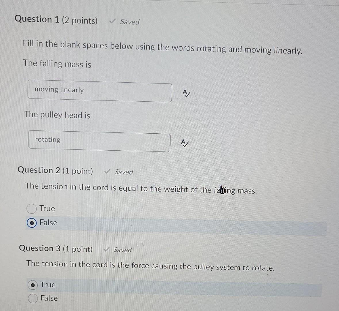 Solved Question 1 (2 points) Saved Fill in the blank | Chegg.com
