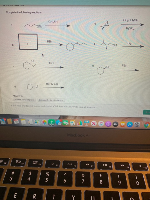 Solved VUESTION Complete the following reactions: CH,SH | Chegg.com