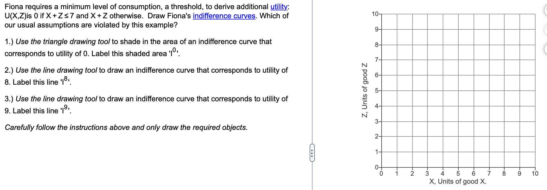 Solved Fiona requires a minimum level of consumption, a | Chegg.com