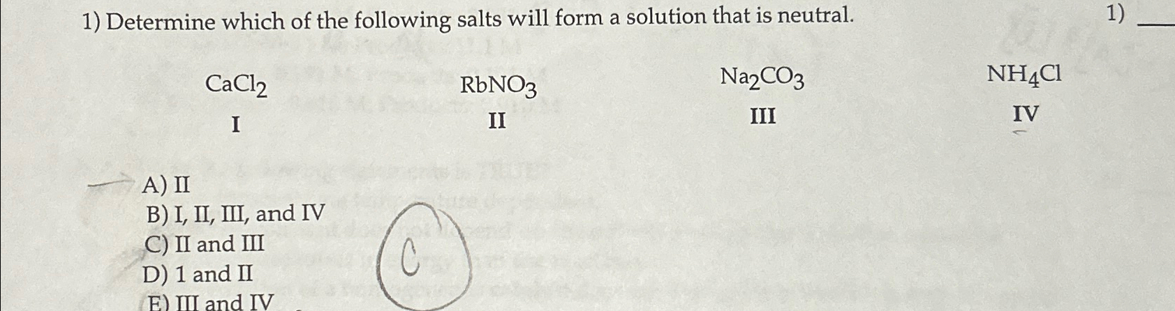 Solved Determine which of the following salts will form a | Chegg.com