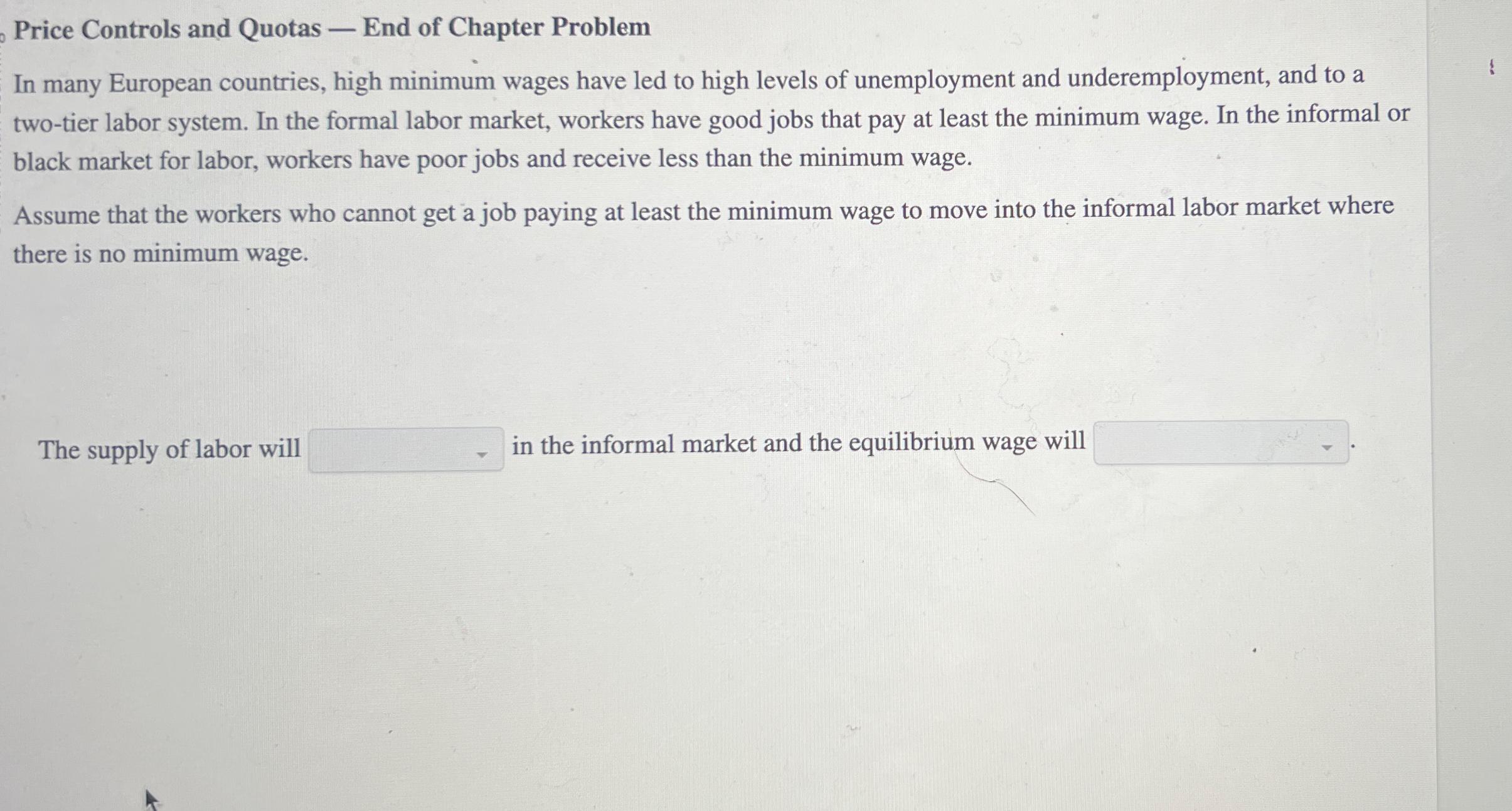 Solved Price Controls and Quotas - ﻿End of Chapter ProblemIn | Chegg.com
