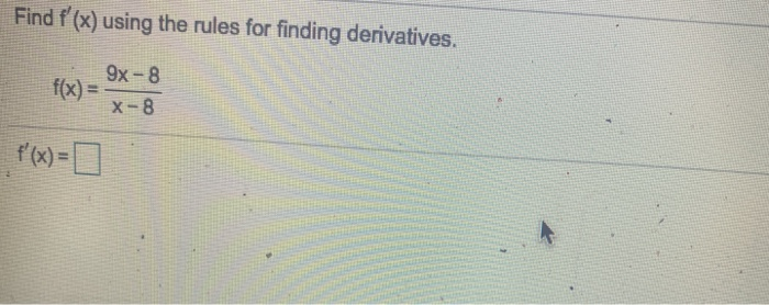 Solved Compute the derivative of the following function. | Chegg.com