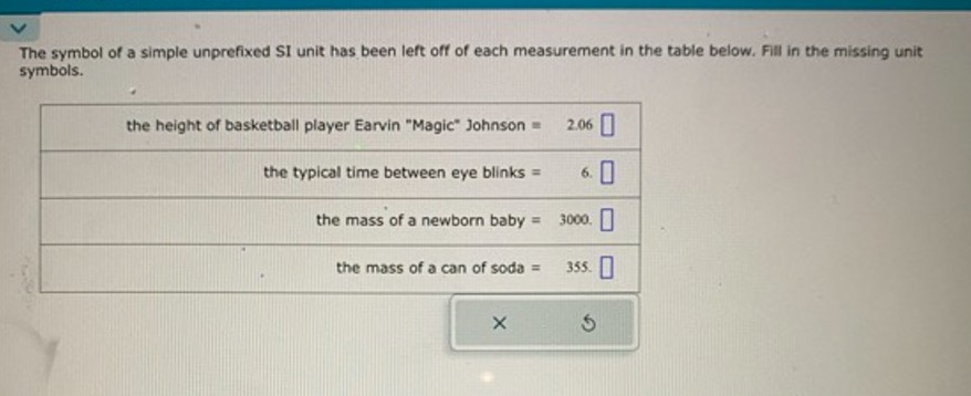 Solved The symbol of a simple unprefixed SI unit has been | Chegg.com