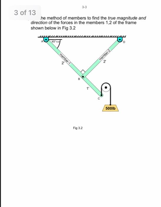 Solved 3-3 3 of 13 he method of members to find the true | Chegg.com