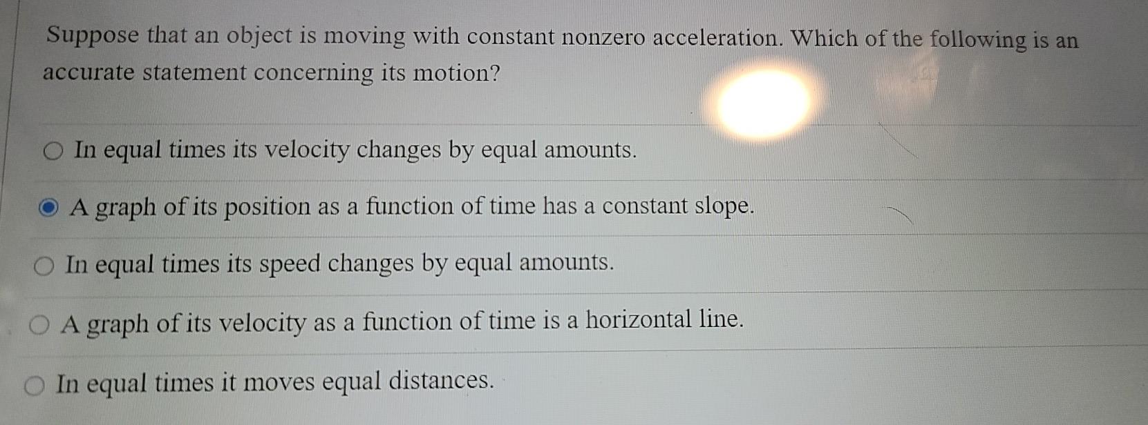 Solved Suppose That An Object Is Moving With Constant