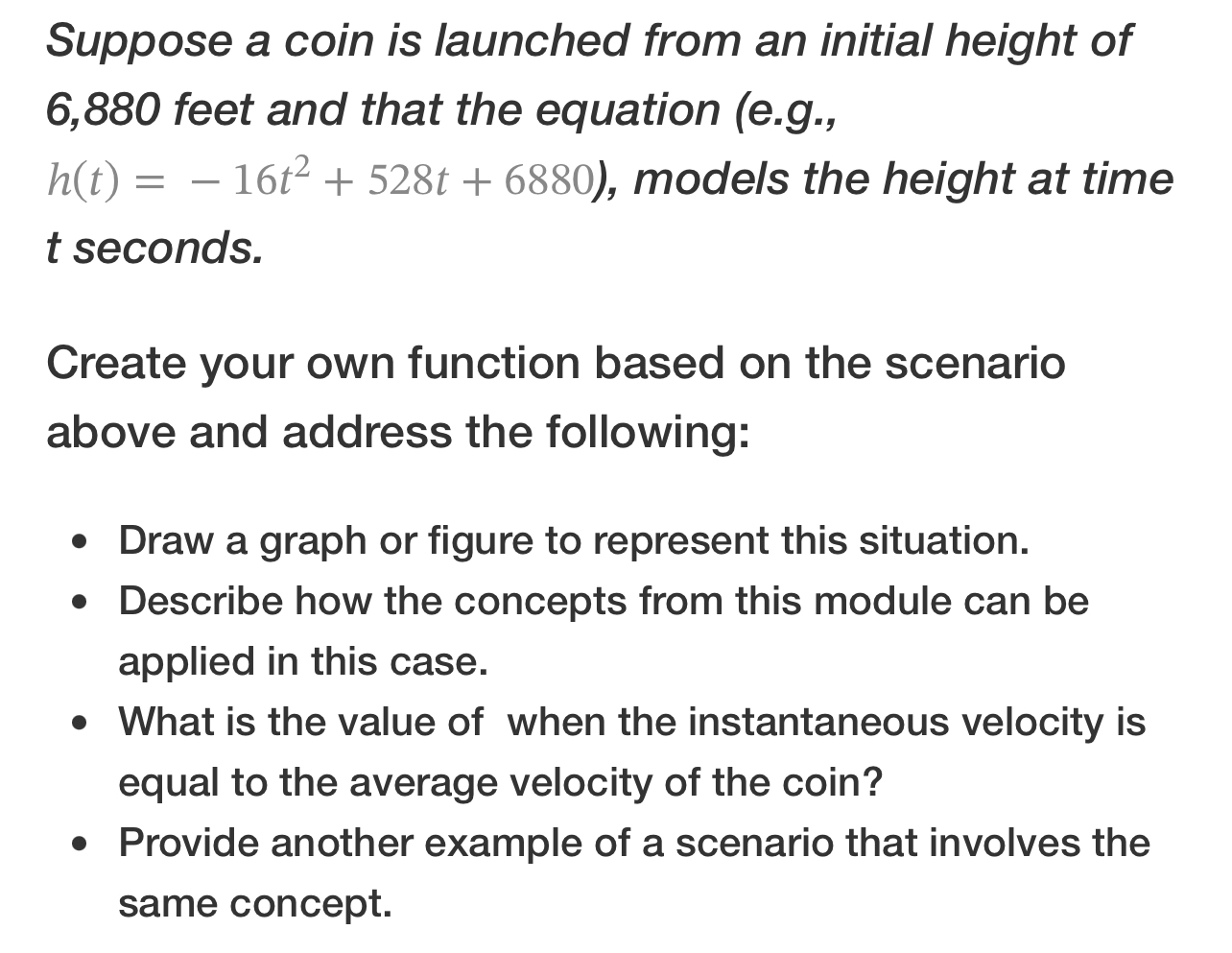 Solved Suppose a coin is launched from an initial height of | Chegg.com