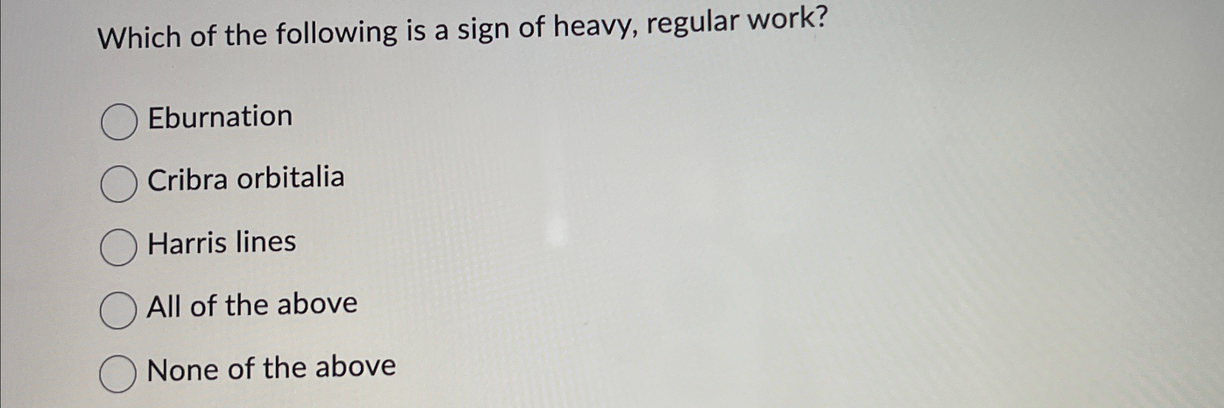 Solved Which of the following is a sign of heavy, regular | Chegg.com