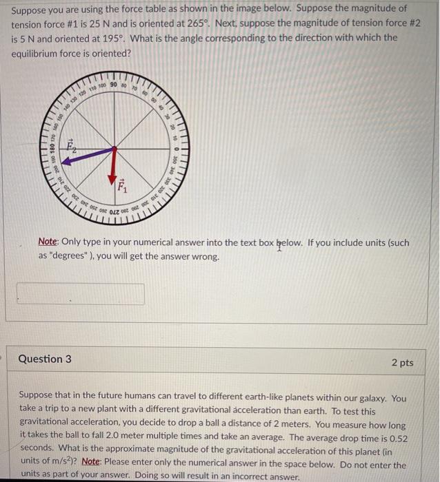 Solved Suppose you are using the force table as shown in the | Chegg.com