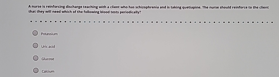 Solved A nurse is reinforcing discharge teaching with a | Chegg.com
