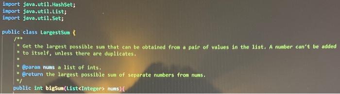 Solved import java.util. HashSet; import java.util. List; | Chegg.com
