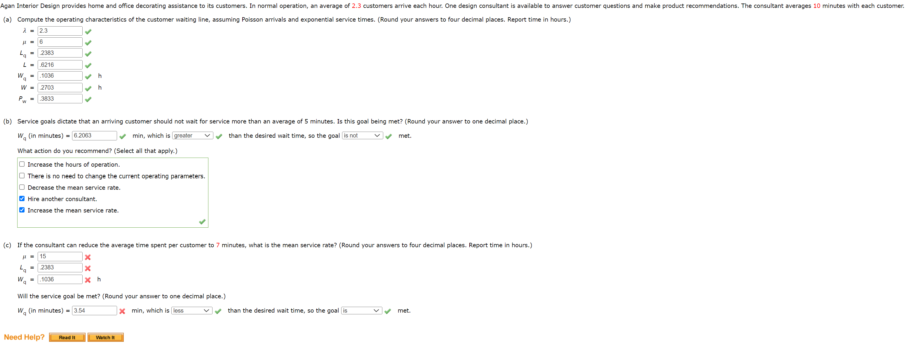 Solved If the consultant can reduce the average time spent | Chegg.com