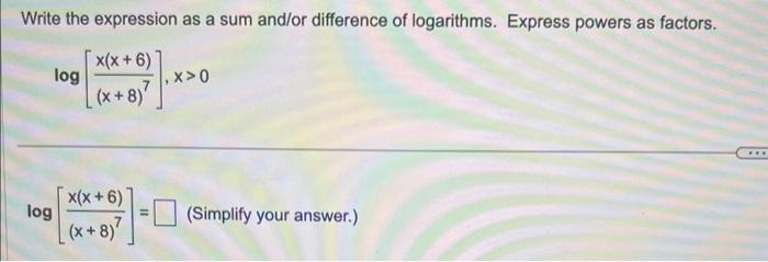 Solved Write the expression as a sum and/or difference of | Chegg.com