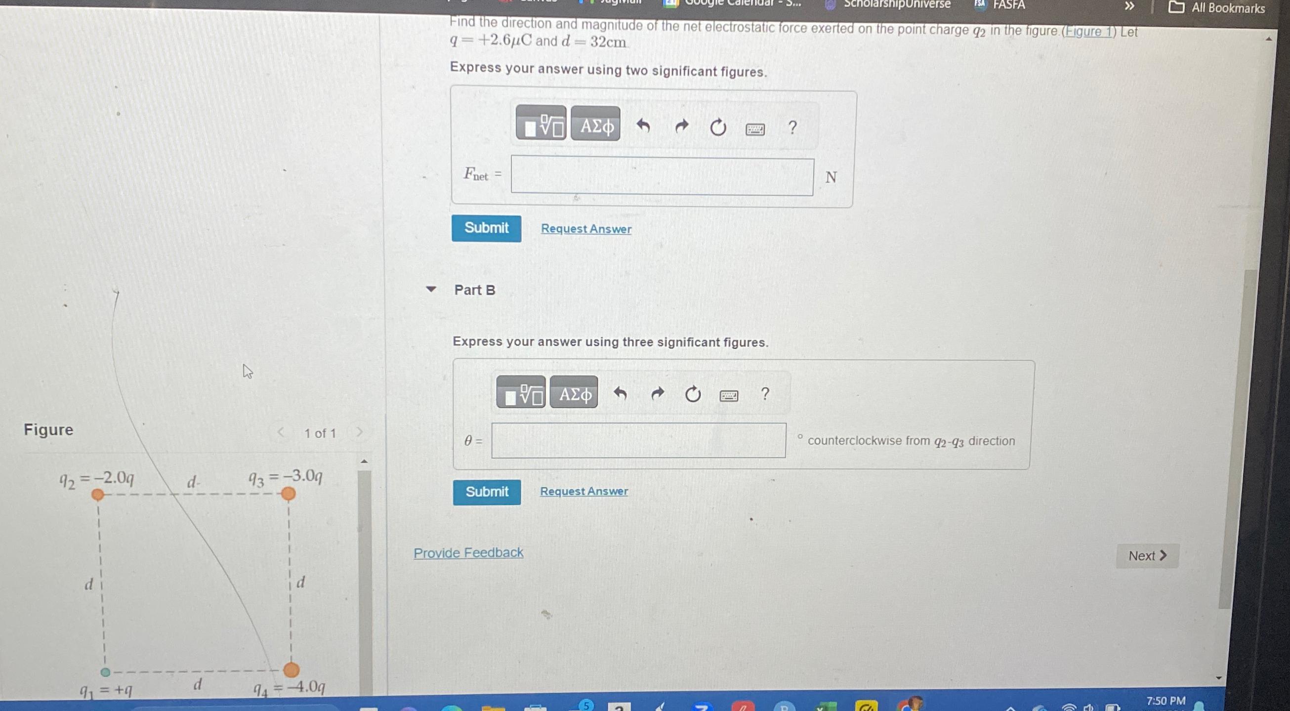 Solved Find the direction and magnitude of the net | Chegg.com
