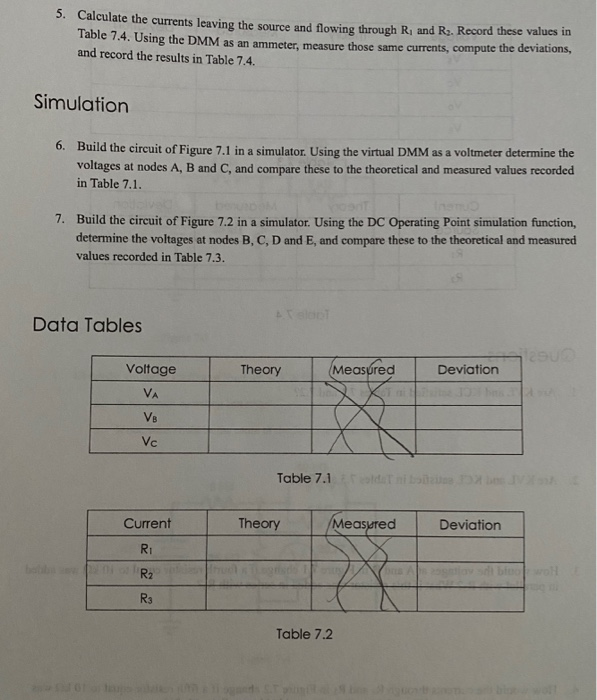 Solved Please fill out the Theory and Deviation from tables | Chegg.com