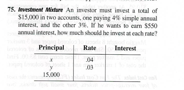 Solved Investment Mixture An investor must invest a total | Chegg.com