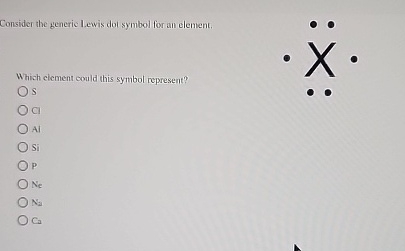 Solved Consider the generic Lewis dol symbol for an | Chegg.com