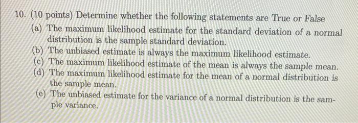 Solved 10. (10 points) Determine whether the following | Chegg.com Solved 10. (10 points) Determine whether the following | Chegg.com