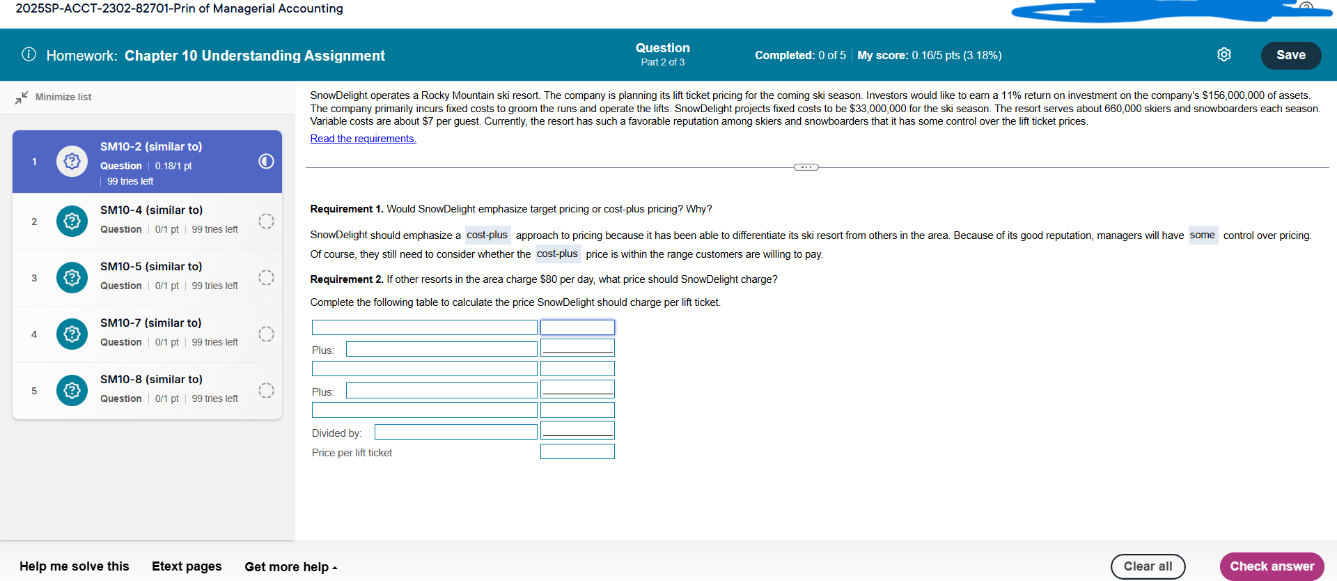 Solved Variable costs are about \( \$ 7 \) ﻿per guest. | Chegg.com