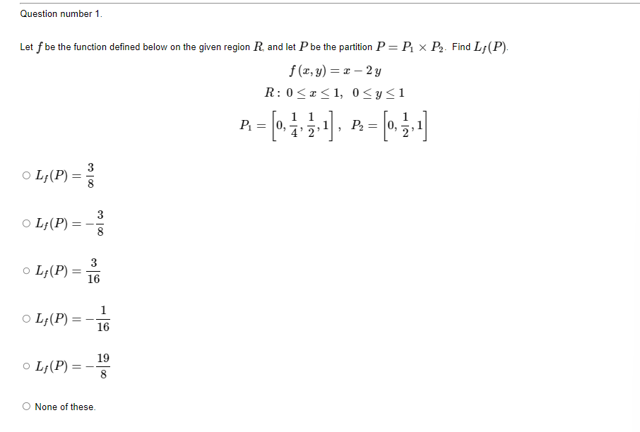 Solved Question number 1.Let f ﻿be the function defined | Chegg.com