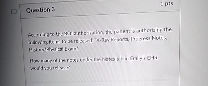 Solved Question 31 ﻿ptsAccording to the ROI authorization, | Chegg.com