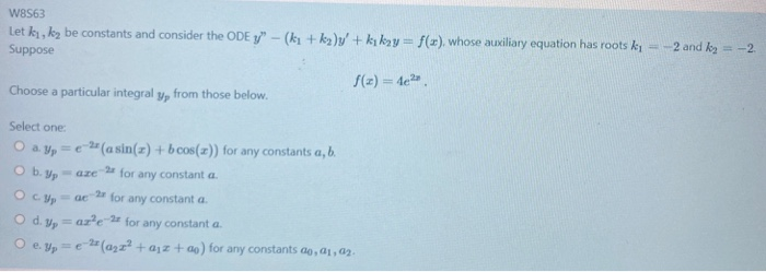 Solved W8S72 Transform the following Euler's equation d²y + | Chegg.com