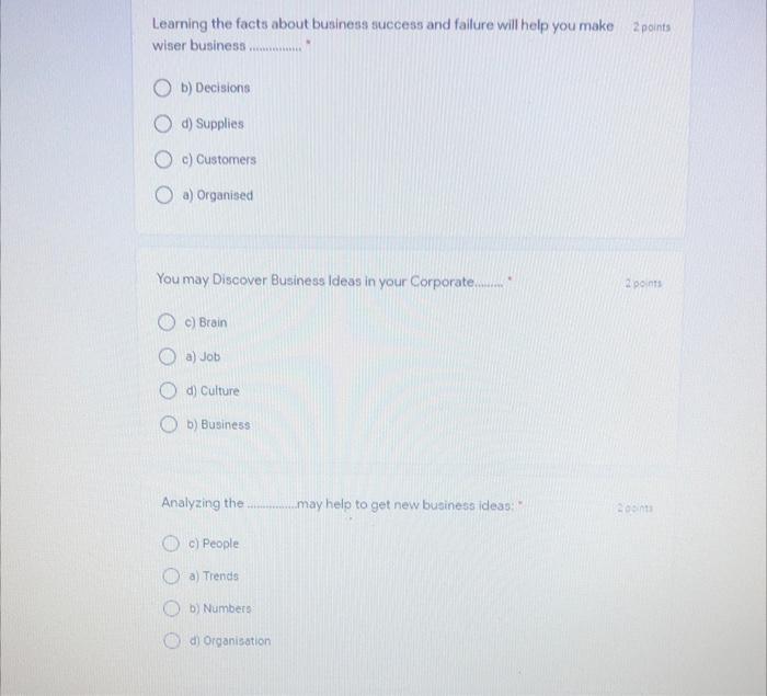 Solved Learning the facts about business success and failure | Chegg.com