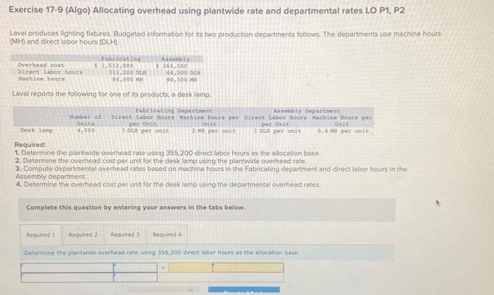 Solved Exercise 17.9 (Algo) Allocating overhead using | Chegg.com