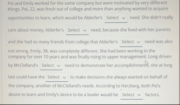Solved Pei and Emily worked for the same company but were | Chegg.com
