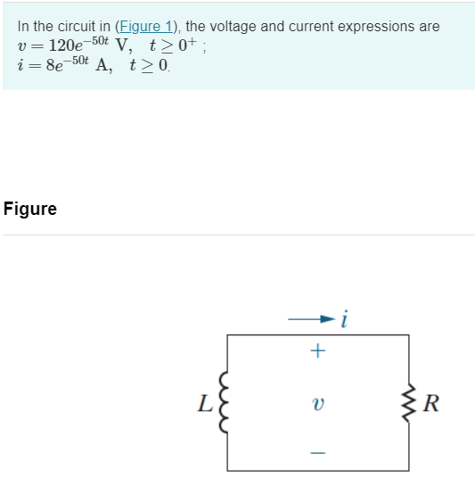 Solved Find R, \tau , ﻿L, ﻿and initial energy stored in the | Chegg.com