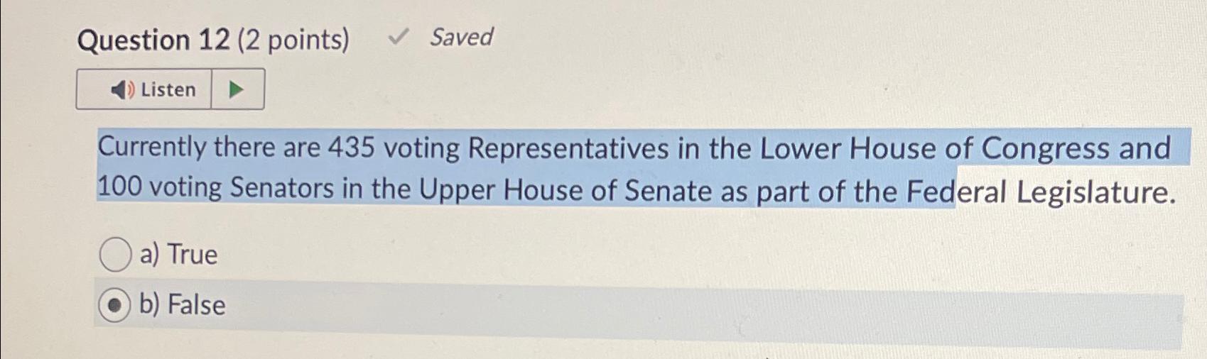 Solved Question 12 (2 ﻿points) ﻿SavedCurrently there are | Chegg.com