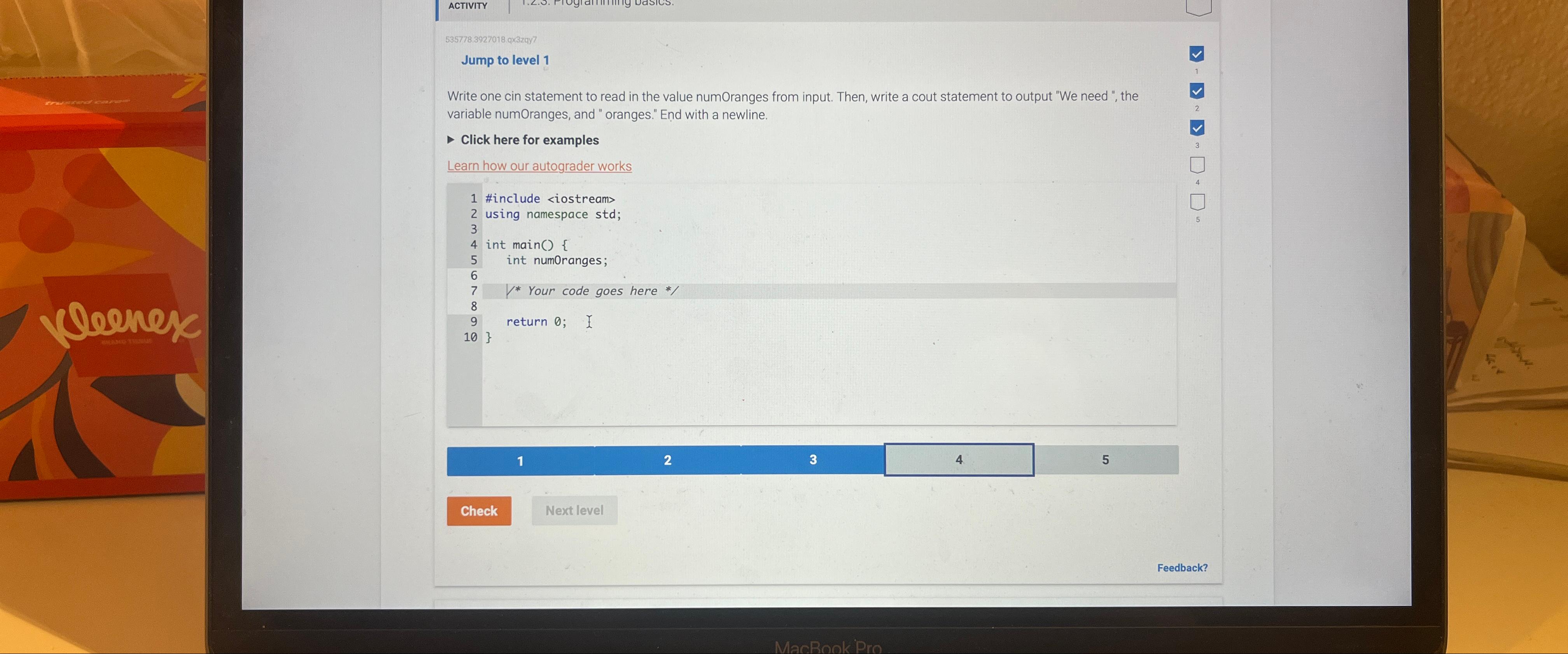 ACTIVITYJump to level 1Write one cin statement to | Chegg.com