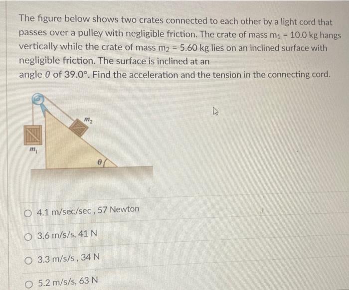 Solved The Figure Below Shows Two Crates Connected To Each 